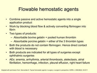 Local hemostatic agents(2) | PPT