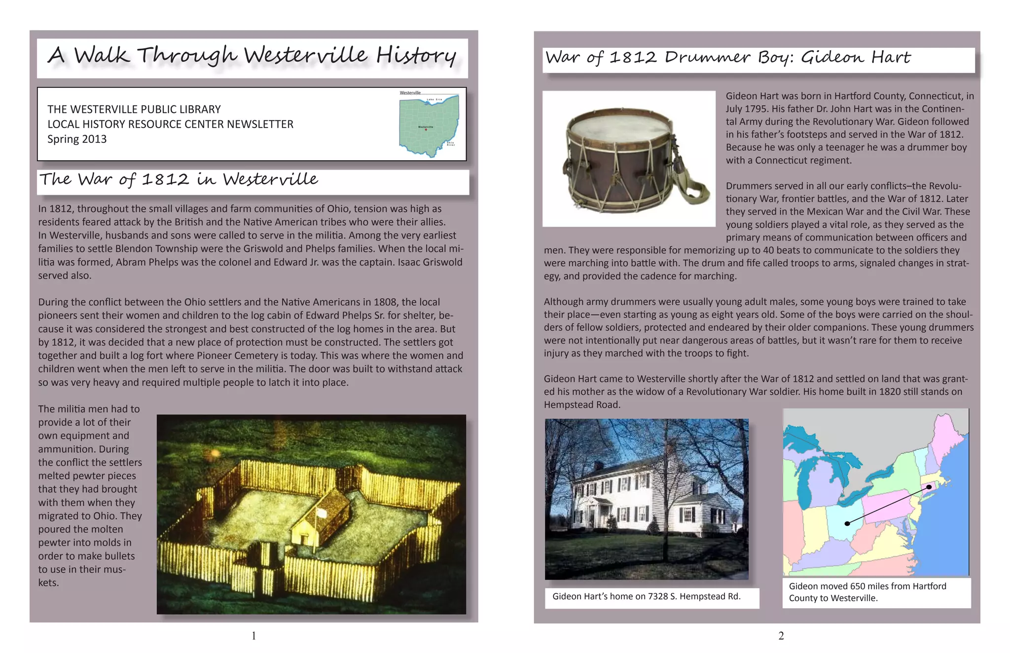 March 2013: The War of 1812 in Westerville | PDF