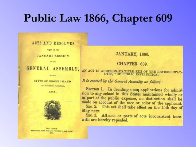 Providence School Desegregation, 1819-1866 | PPT | Secondary Education ...