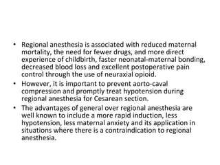 Local infiltrative anesthesia for cesarean section | PPT