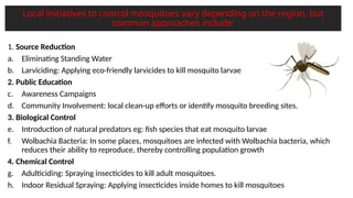 Local initiatives - mosquito.in Kerala school assignment | PPTX