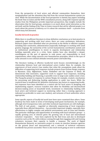 Localisation and locally led crisis response -literature review - l2 gp ...