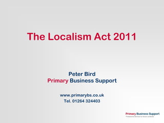 Localism Act 2011 Housing Overview Pb | PPT