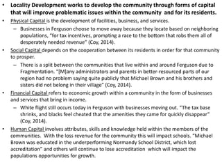 Locality development in ferguson ppt | PPTX