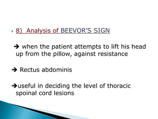 Localizaiton of level of lesion in paraplegia | PPTX