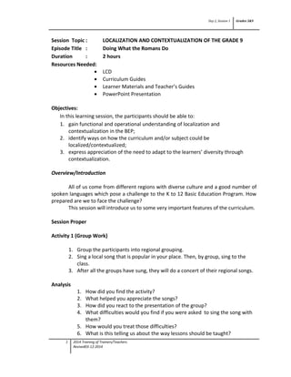 Localization and contextualization | PDF