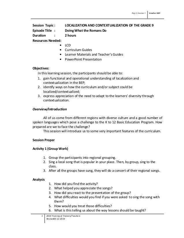 Localization And Contextualization Localization And Contextualization
