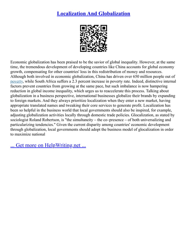 Localization And Globalization Pdf Debated Sensitive Social Issues Sensitive Topics