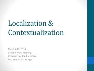 Localization & contextualization | PPTX