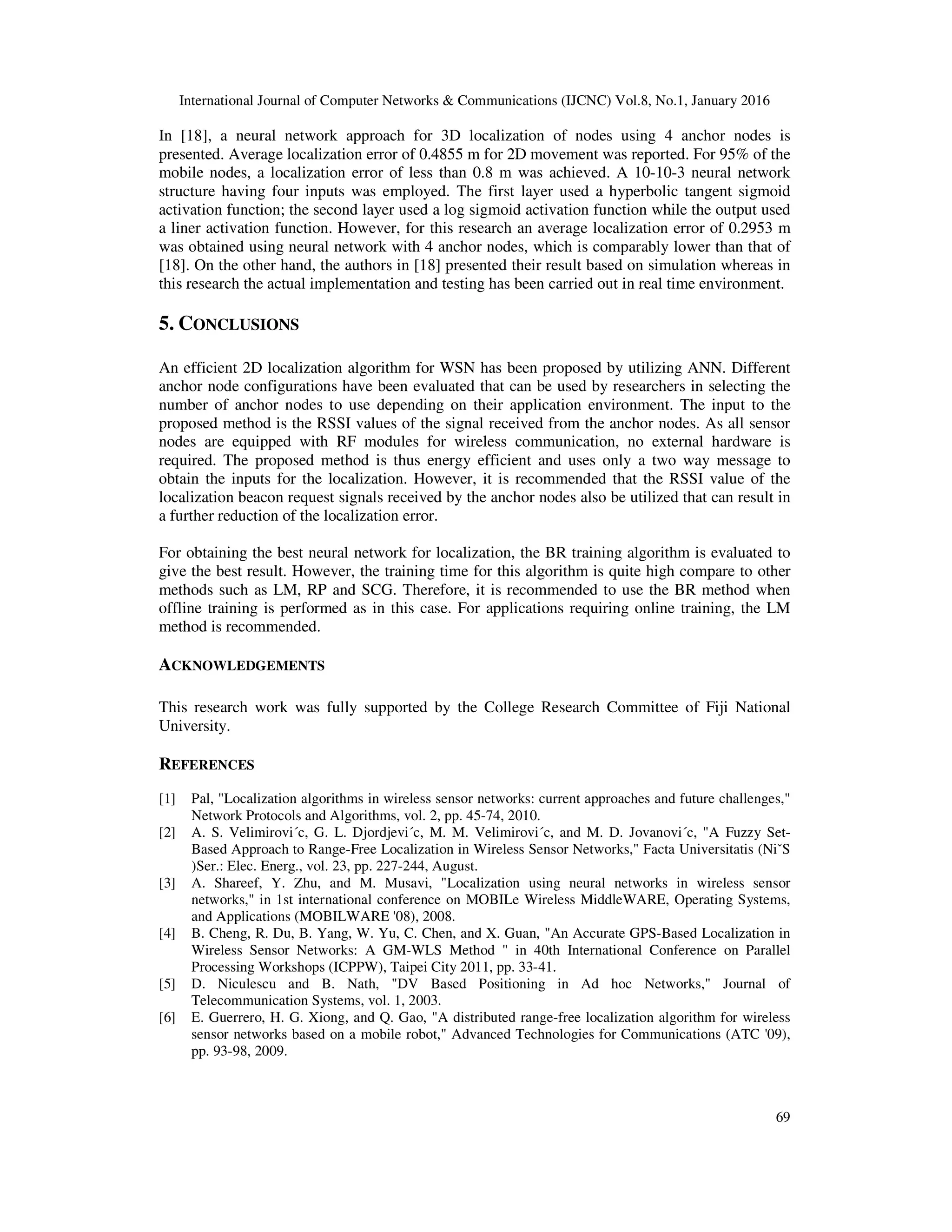 Localization for wireless sensor | PDF