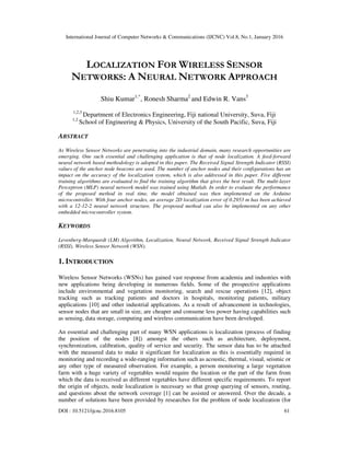 Localization for wireless sensor | PDF