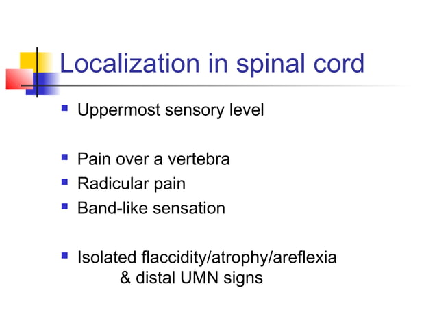 Localization in neurology 2 | PPT | Death, Injury, or Military Conflict ...