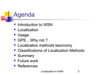 Localization in WSN | PPT