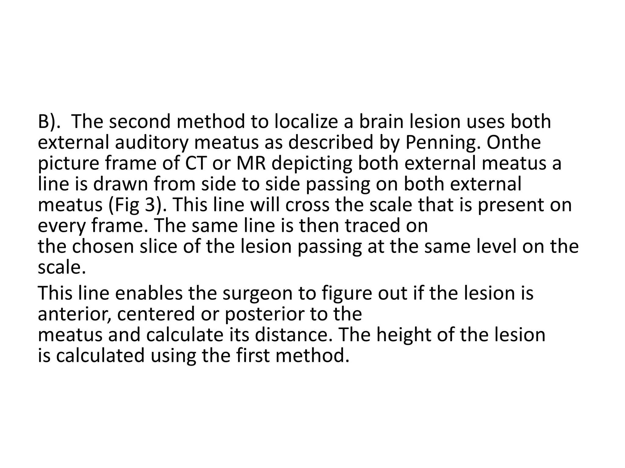 Localization of brain lesions | PPTX