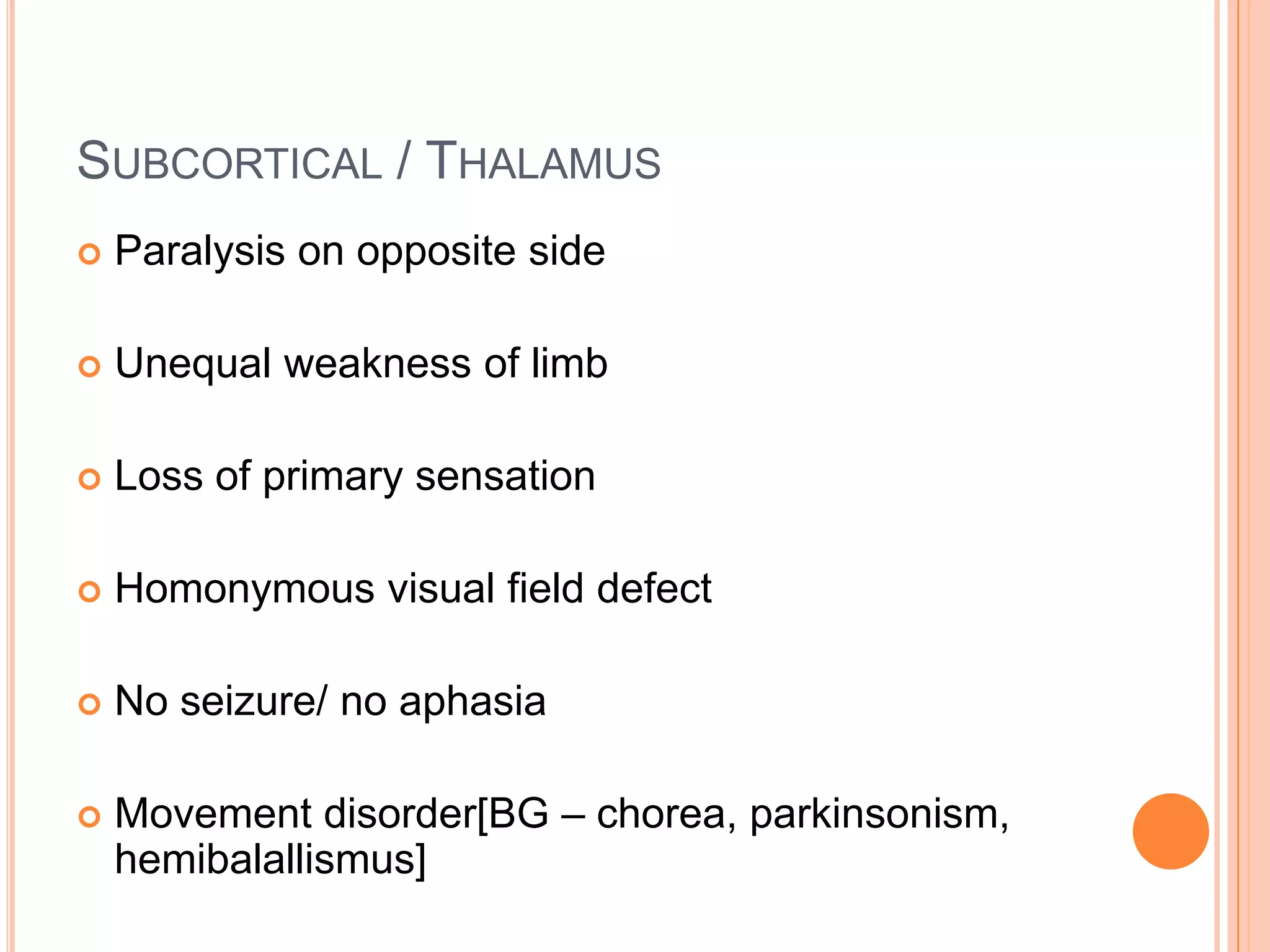 Localization of lesion in hemiplegia | PPTX