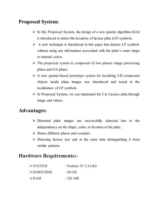 2014 IEEE DOTNET IMAGE PROCESSING PROJECT Localization of license plate number using | PDF