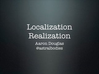 Localization Realization | PDF