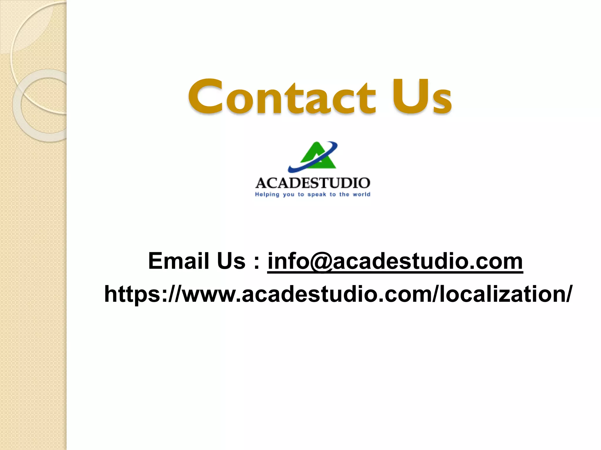 Localization services | PPT