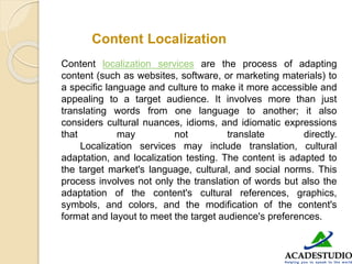Localization services | PDF