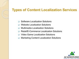 Localization services | PDF