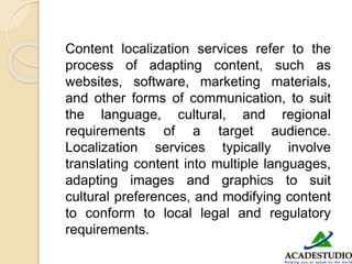 Localization services | PDF