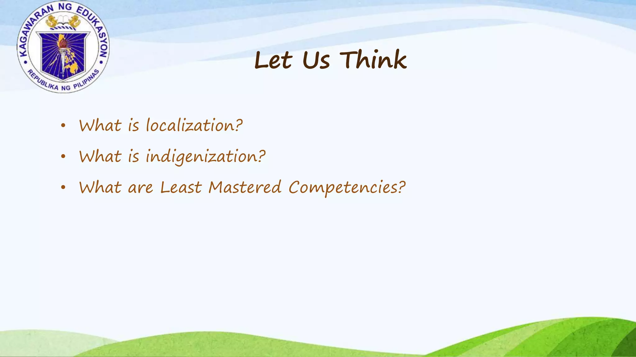 Localizing and indigenizing | PPTX