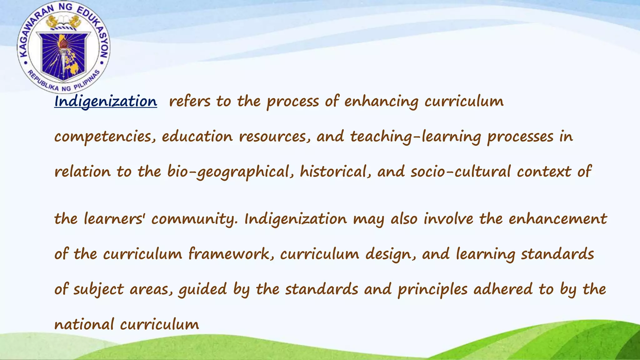 Localizing and indigenizing | PPTX