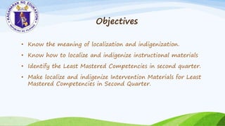 Localizing and indigenizing | PPTX