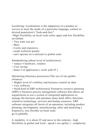 Localizing Localization is the adaptation of a product or ser.docx