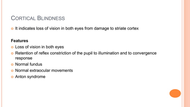 Localizing signs for lesion of visual pathway | PPTX