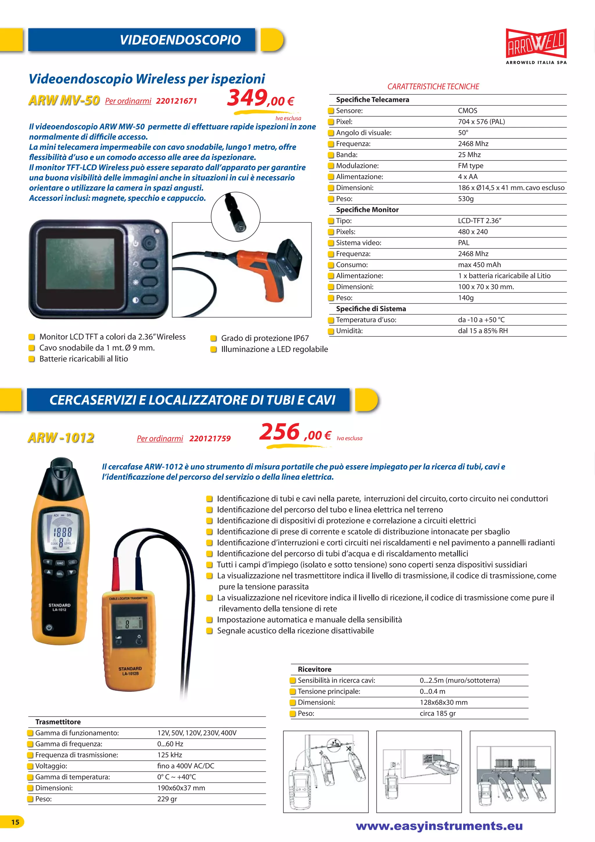 Localizzatore di cavi arw 1012 | PDF