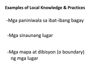 Local knowledge | PPTX