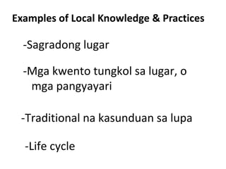 Local knowledge | PPTX