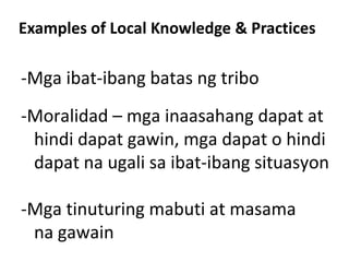 Local knowledge | PPT