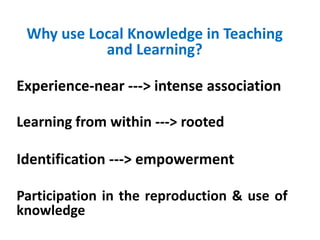 Local knowledge | PPTX