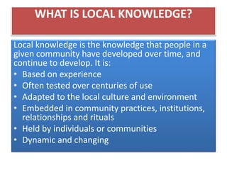 Local Knowledge | PPT