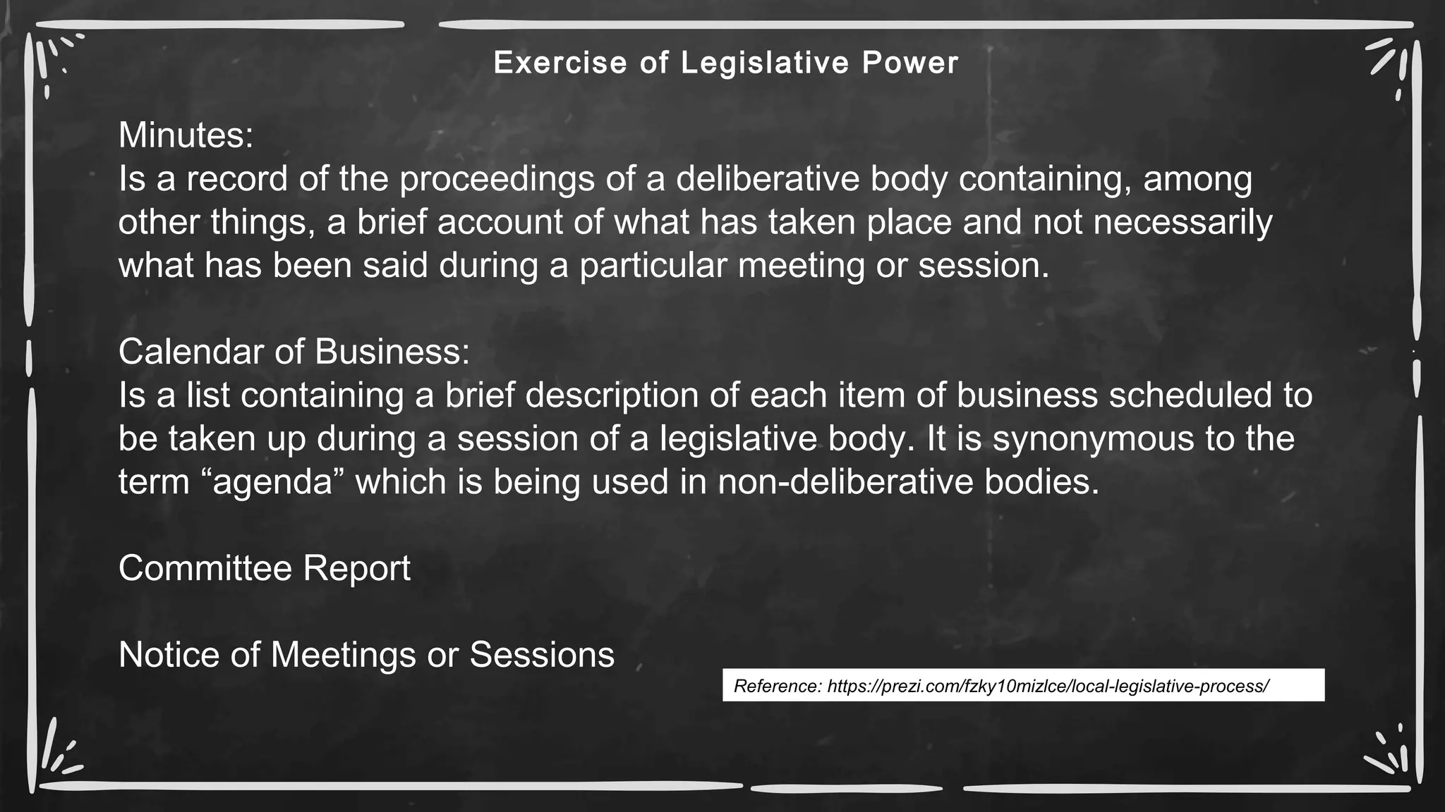 Local Legislation | PPT