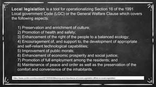 Local Legislation | PPT