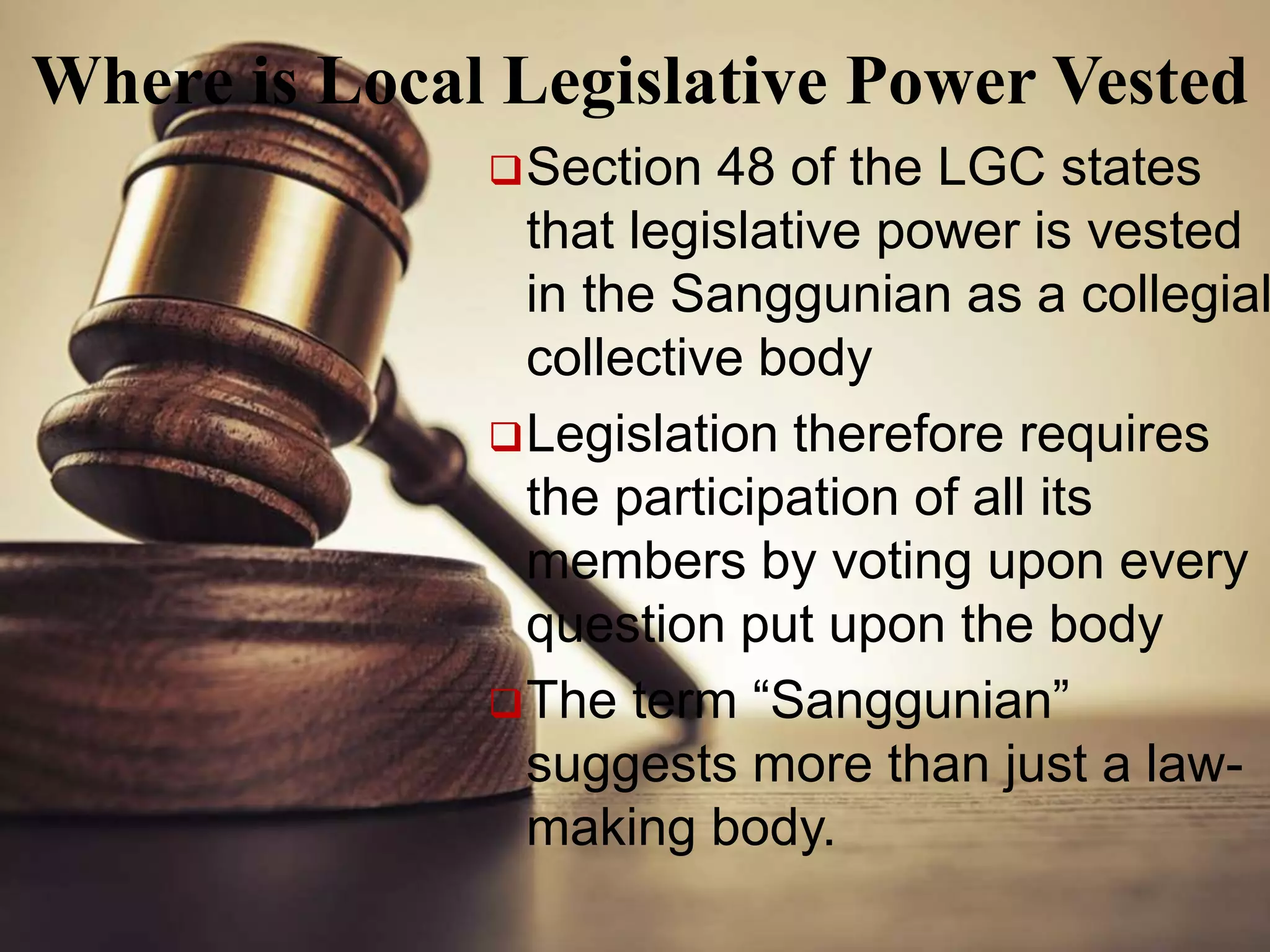 Local Legislative Process | PPTX