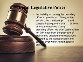 Local Legislative Process | PPTX