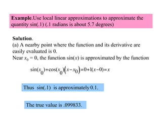 Local linear approximation | PPT