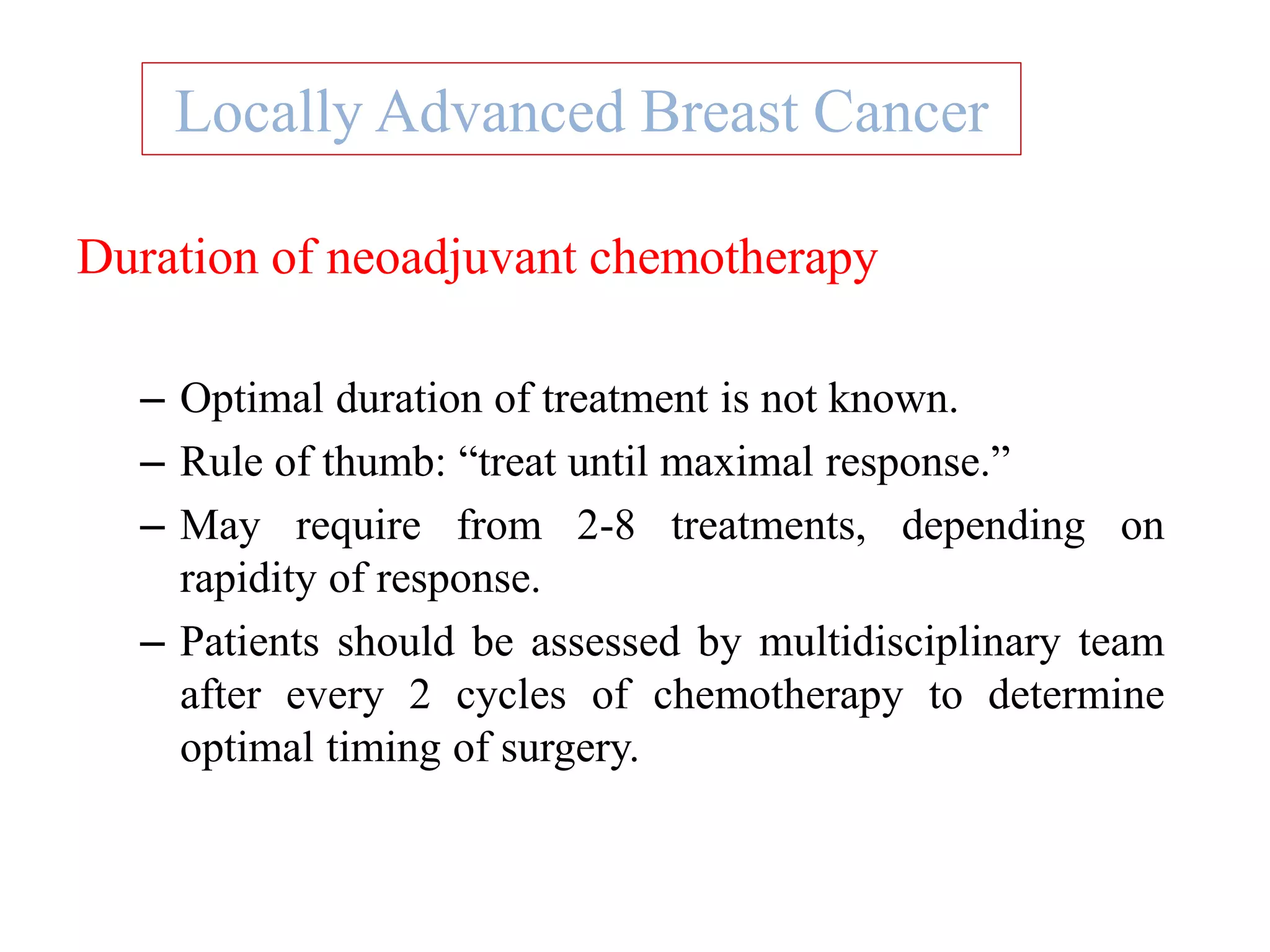 Locally advanced breast cancer | PPTX