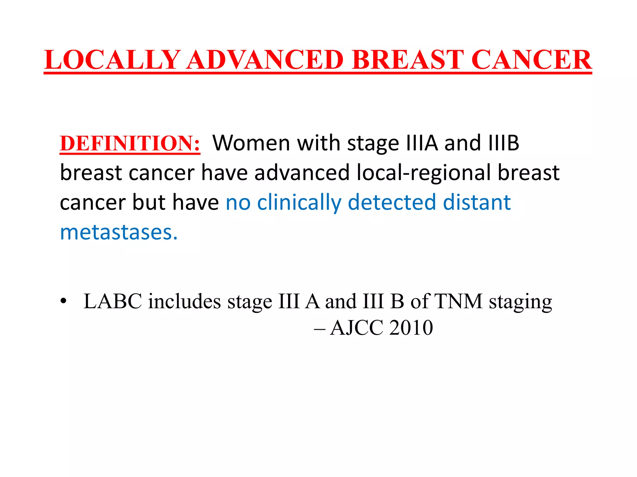 Locally advanced breast cancer | PPTX