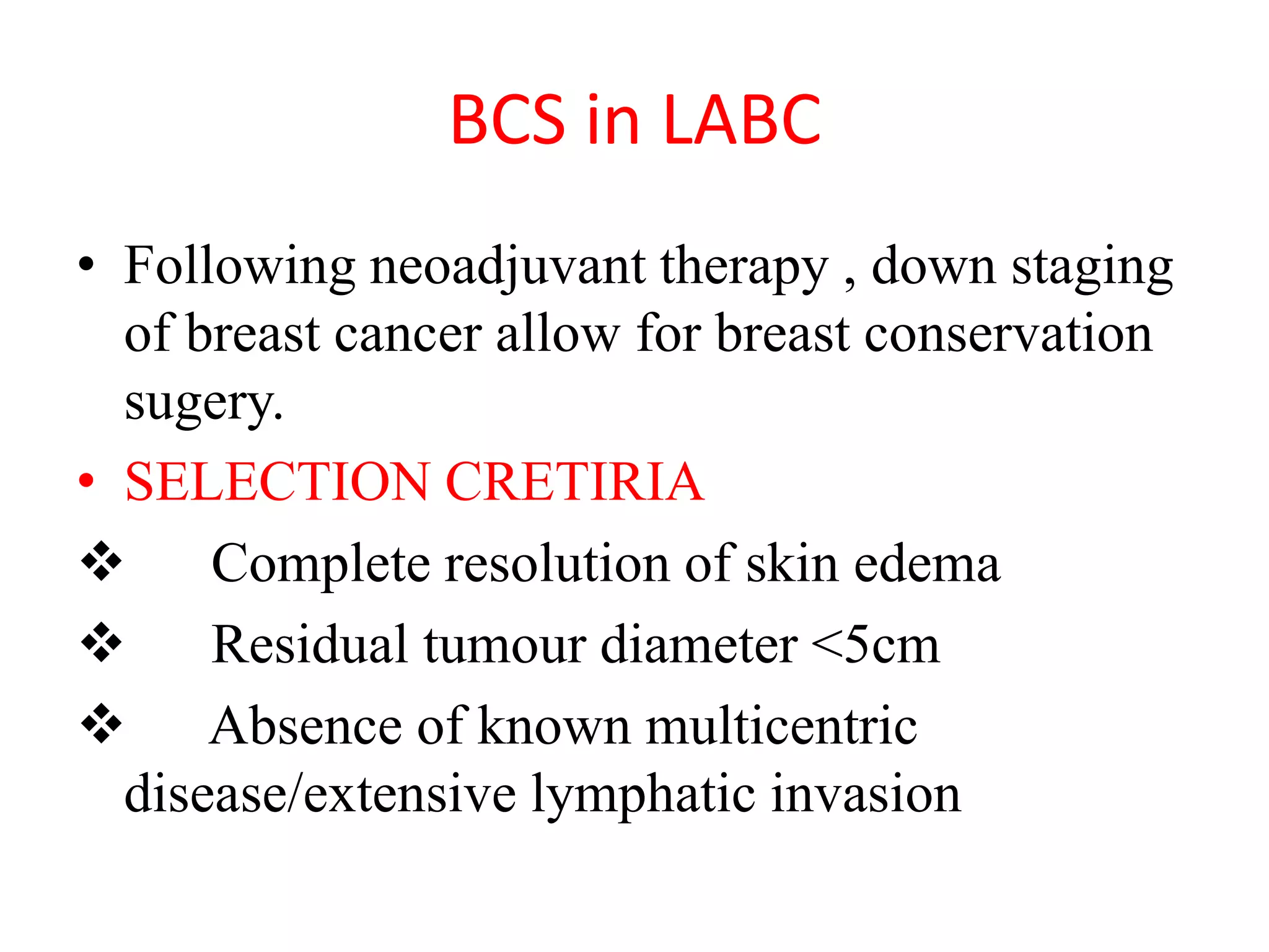 Locally advanced breast cancer | PPTX