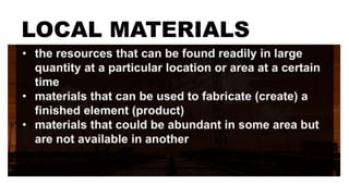 LOCAL MATERIALS USED IN CONTEMPORARY ARTS | PPTX