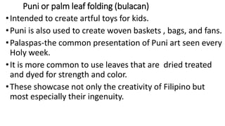 LOCAL MATERIALS USED IN CONTEMPORARY ARTS | PPTX