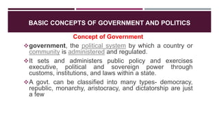 basic concepts of goverment | PPTX