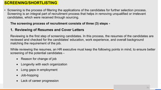 Recruitment and selection | PPTX