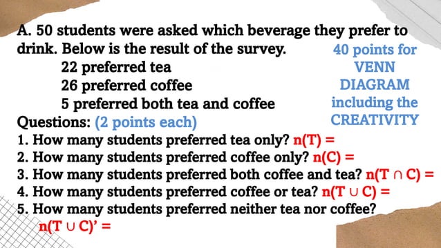 Probability Performance task - Mathematics 10 | PPTX | Food & Drink