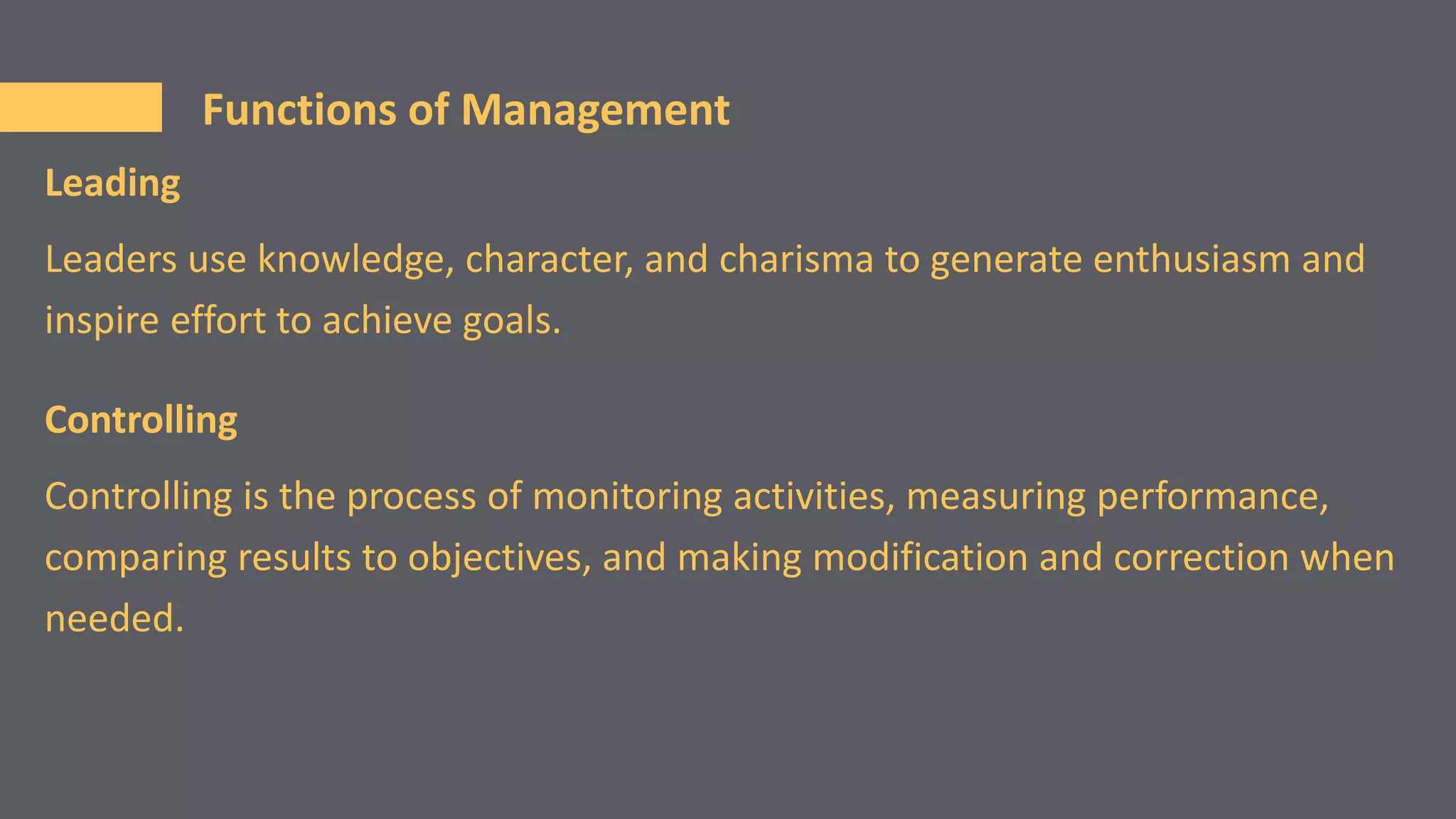 Importance of Management Functions in Business Industry | PPTX ...